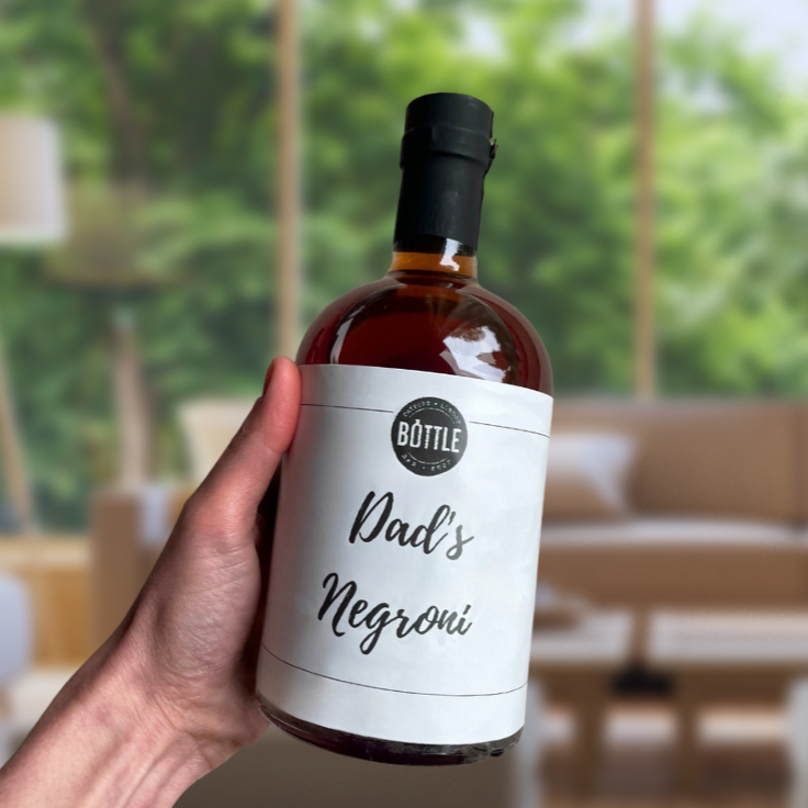Negroni with Personalised Label – Bottle Bar and Shop's Premixed Classic